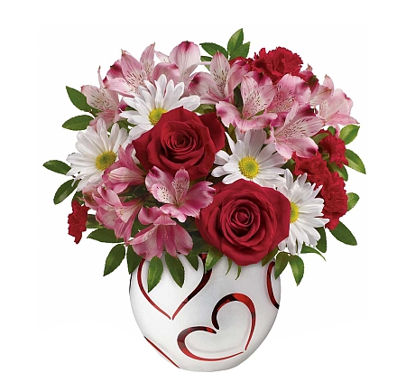 Teleflora's Happy Hearts Bouquet (T14V300A) · Teleflora Valentine's ...