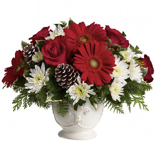 Canada Flowers | Teleflora's Simply Merry Centerpiece #CC11TA