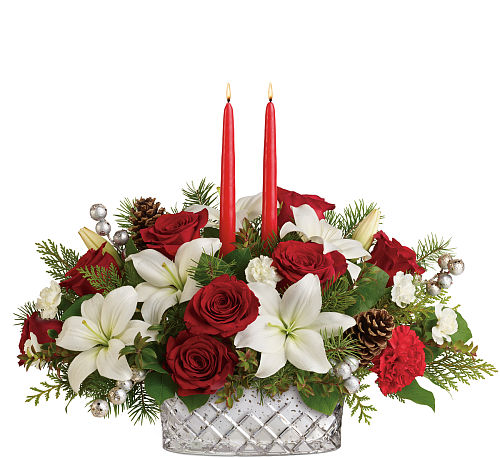 Canada Flowers | Teleflora's Sparkling Season Centerpiece #CC23TA