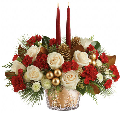 Canada Flowers | Teleflora's Winter Pines Centerpiece #CC12TA