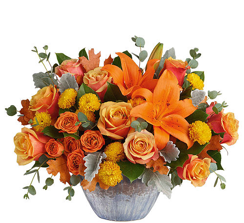 Canada Flowers | Teleflora's Golden Bounty Centerpiece #FA91TA