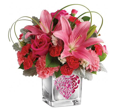 Canada Flowers | Teleflora's Jeweled Heart Bouquet #VA59TA